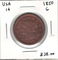 United States: 1850 1 Cent G - London Coin Centre Inc.