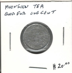 Monsoon Tea Token Good For One Cent - London Coin Centre Inc.