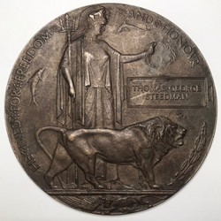 Great Britain: WWI Death Penny / Memorial Plaque to Thomas George ...