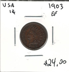 United States: 1903 1 Cent EF40 - London Coin Centre Inc.