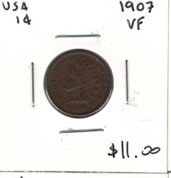 United States: 1907 1 Cent VF20 - London Coin Centre Inc.