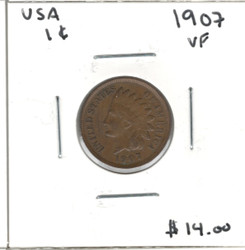 United States: 1907 1 Cent VF20 - London Coin Centre Inc.