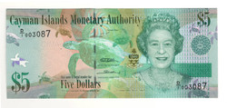 Cayman Islands: 2010 $5 Banknote P.39 - London Coin Centre Inc.