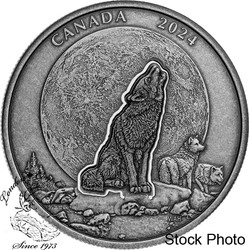 Canada: 2024 $30 Pop Up Coin: The Howling Wolf Pure Silver Coin ...