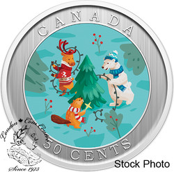 Canada: 2024 50 Cent Holiday Lenticular: Trimming the Holiday Tree Coin ...