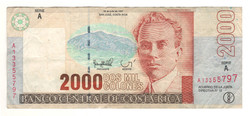 Costa Rica: 1997 2000 Colones Banknote P-265a - London Coin Centre Inc.
