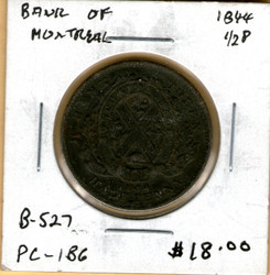 Bank of Montreal: 1844 Half Penny #6c - London Coin Centre Inc.