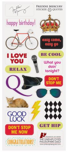 Freddie Mercury Quotable Notables Greeting Card & Stickers ...