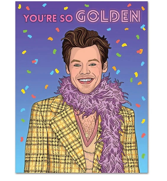 Harry Styles You're So Golden Birthday Card Canada | RetroFestive.ca