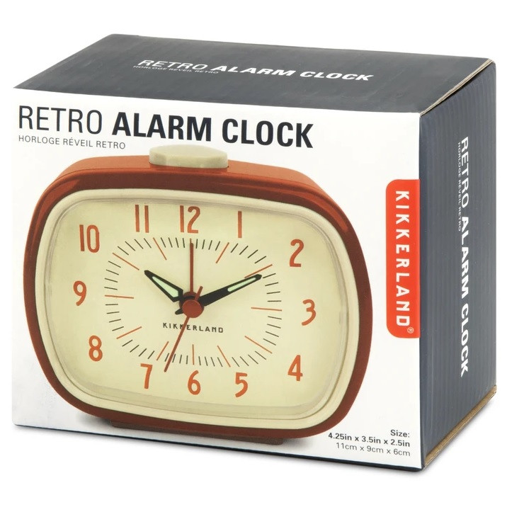 Retro Alarm Clock - Red Canada | RetroFestive.ca