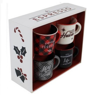 It's a Wonderful Life Ceramic Espresso Cup (4-Piece Set) - RetroFestive.ca