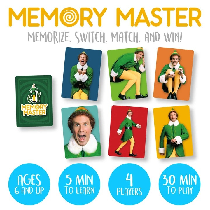 Elf Memory Master Card Game - RetroFestive.ca