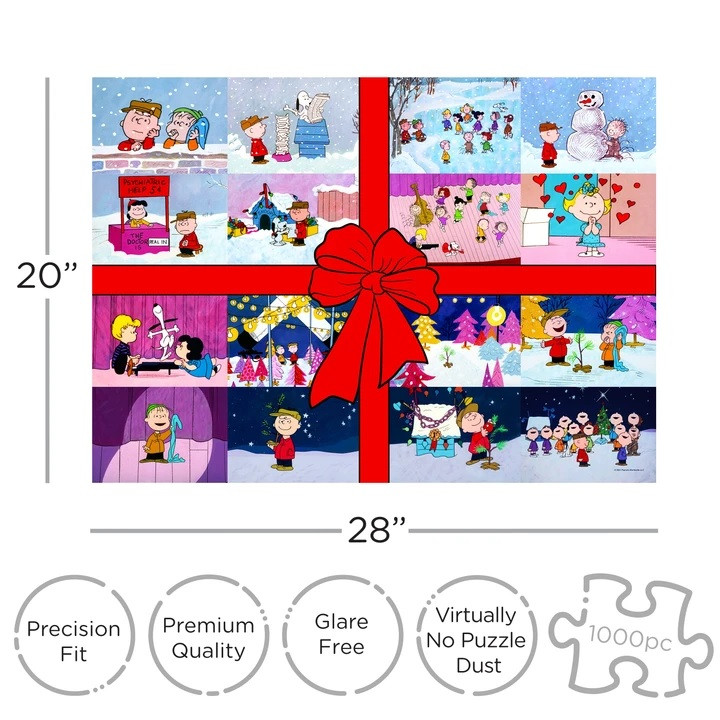 Charlie Brown Christmas Present 1000 Piece Puzzle by Aquarius ...