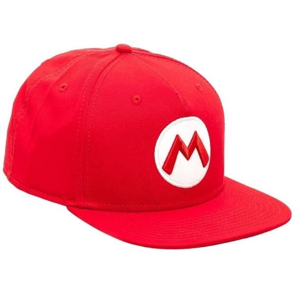 Nintendo Super Mario Embroidered Logo Red Flex Fit Cap - RetroFestive.ca