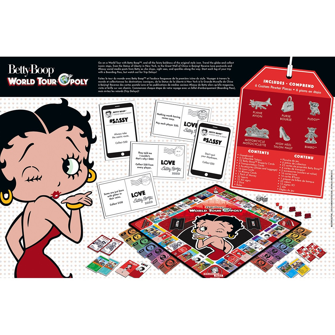 Betty Boop World Tour-Opoly - RetroFestive.ca