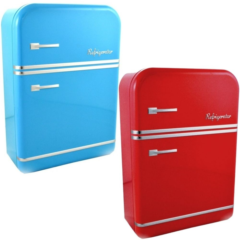 Retro Refrigerator Tin Storage Box - RetroFestive.ca
