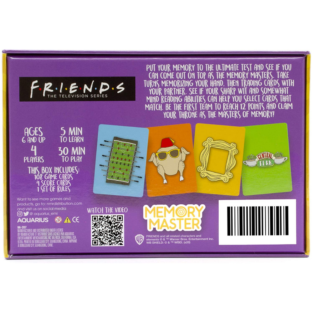 Friends Memory Master Card Game Canada | RetroFestive.ca