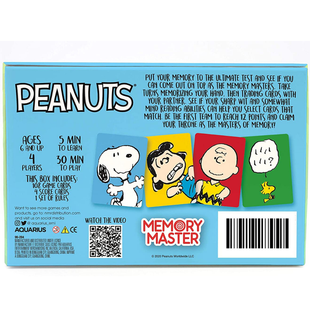 Peanuts Memory Master Game Canada | RetroFestive.ca