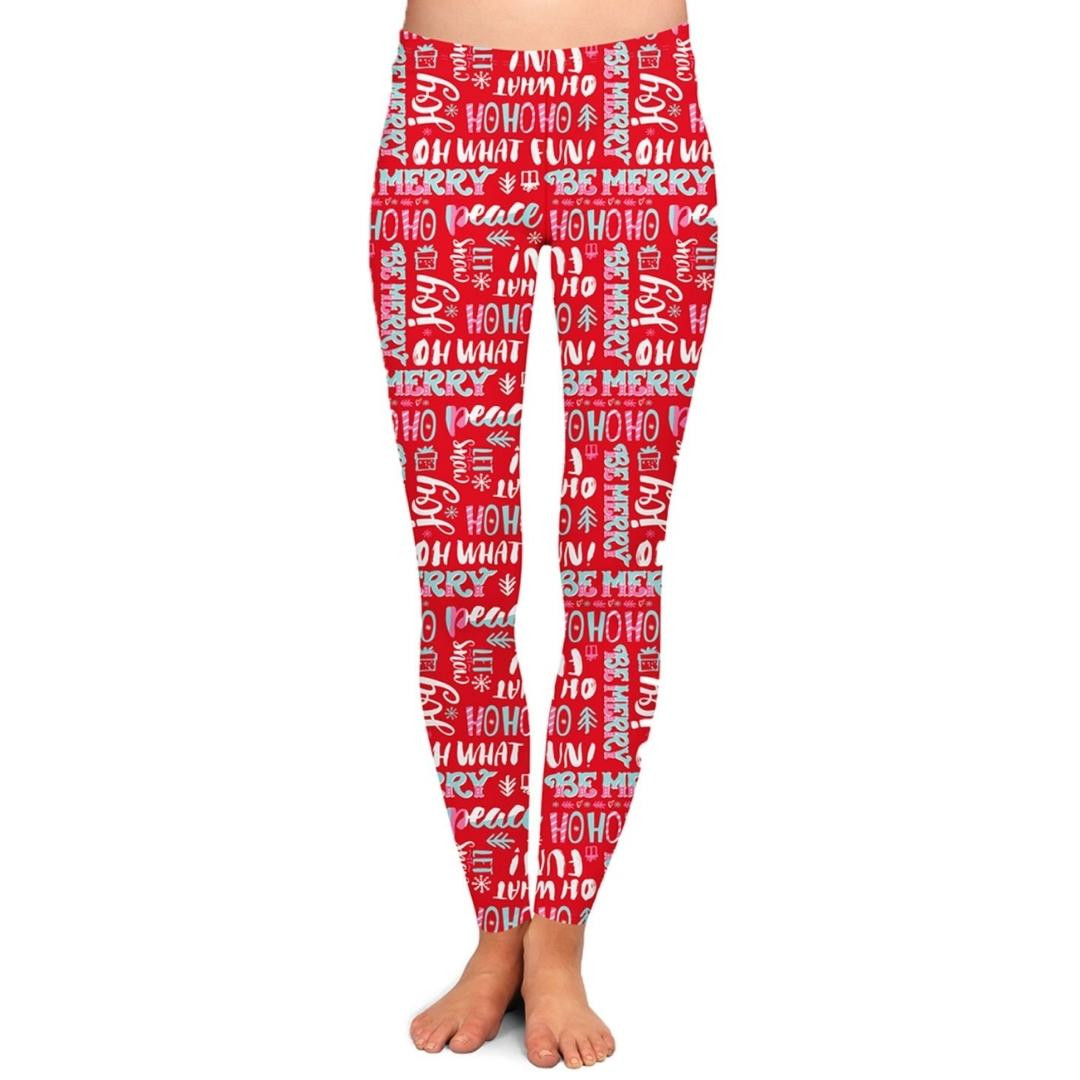 Two Left Feet Season's Greetings Leggings - RetroFestive.ca