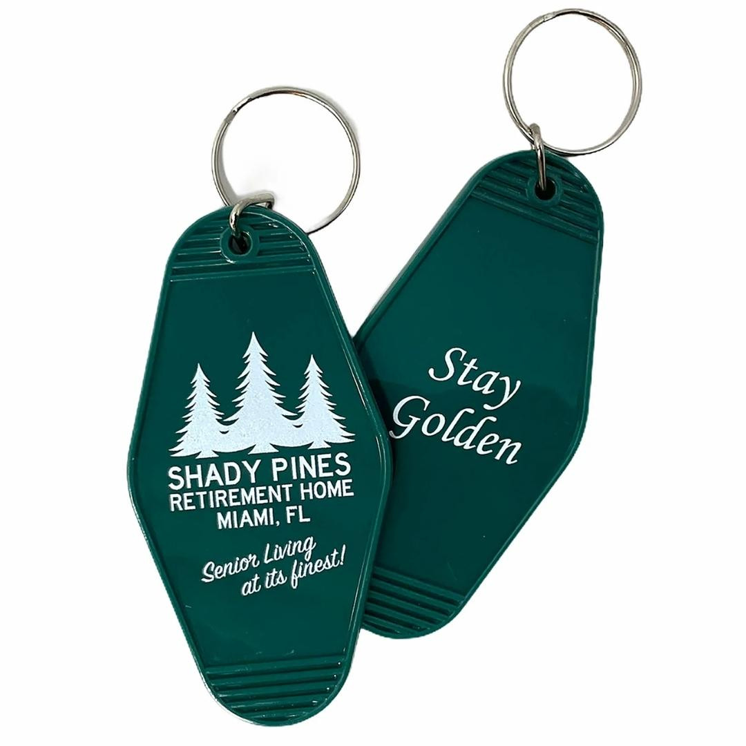 Shady Pines Retirement Home Motel Style Golden Girls Keychain ...