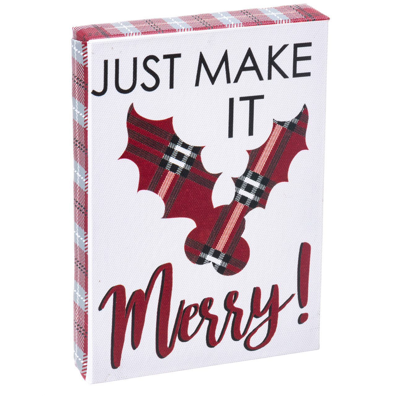 LED Light Up Christmas Canvas Block Signs (5 Assortment) - RetroFestive.ca