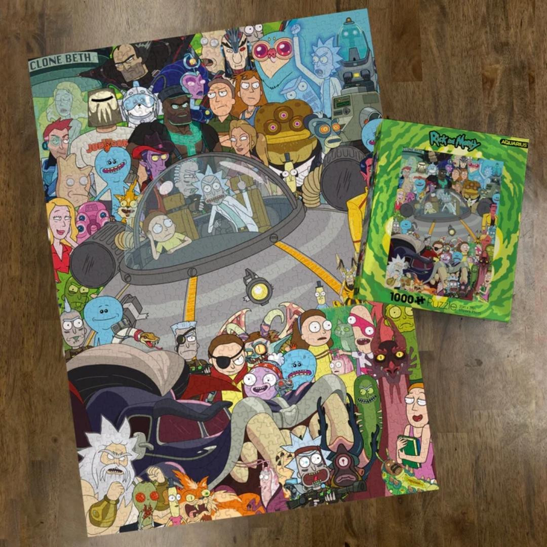 Rick and Morty 1000 Piece Cast Puzzle by Aquarius - RetroFestive.ca