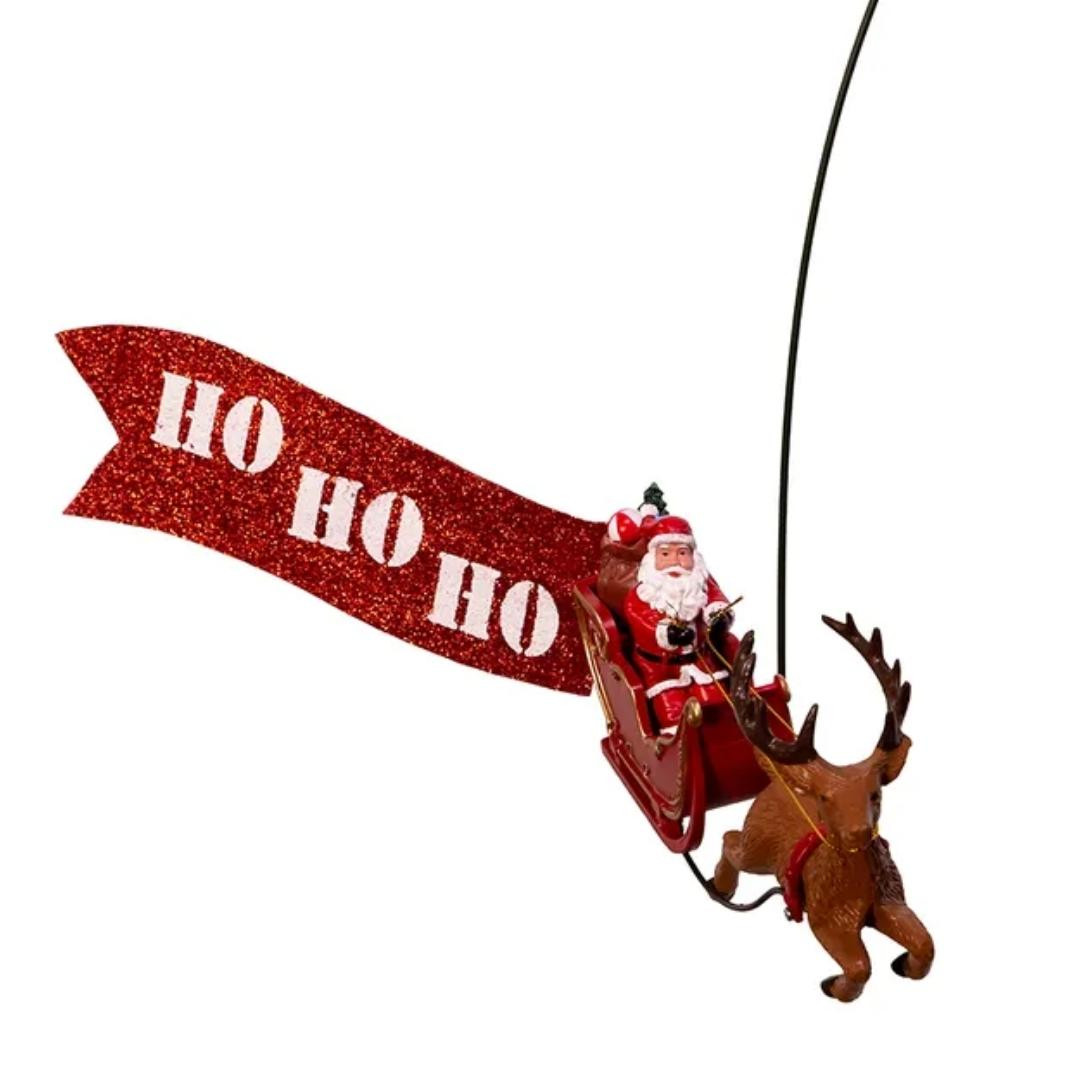 Rotating Santa and Sleigh Tree Topper - RetroFestive.ca