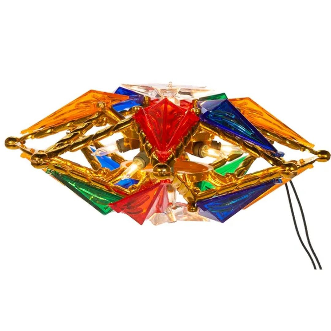 Multicoloured Star Tree Topper - RetroFestive.ca