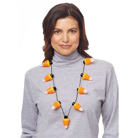 Lotsa Lites Jumbo Flashing Candy Corn Halloween Necklace - RetroFestive.ca