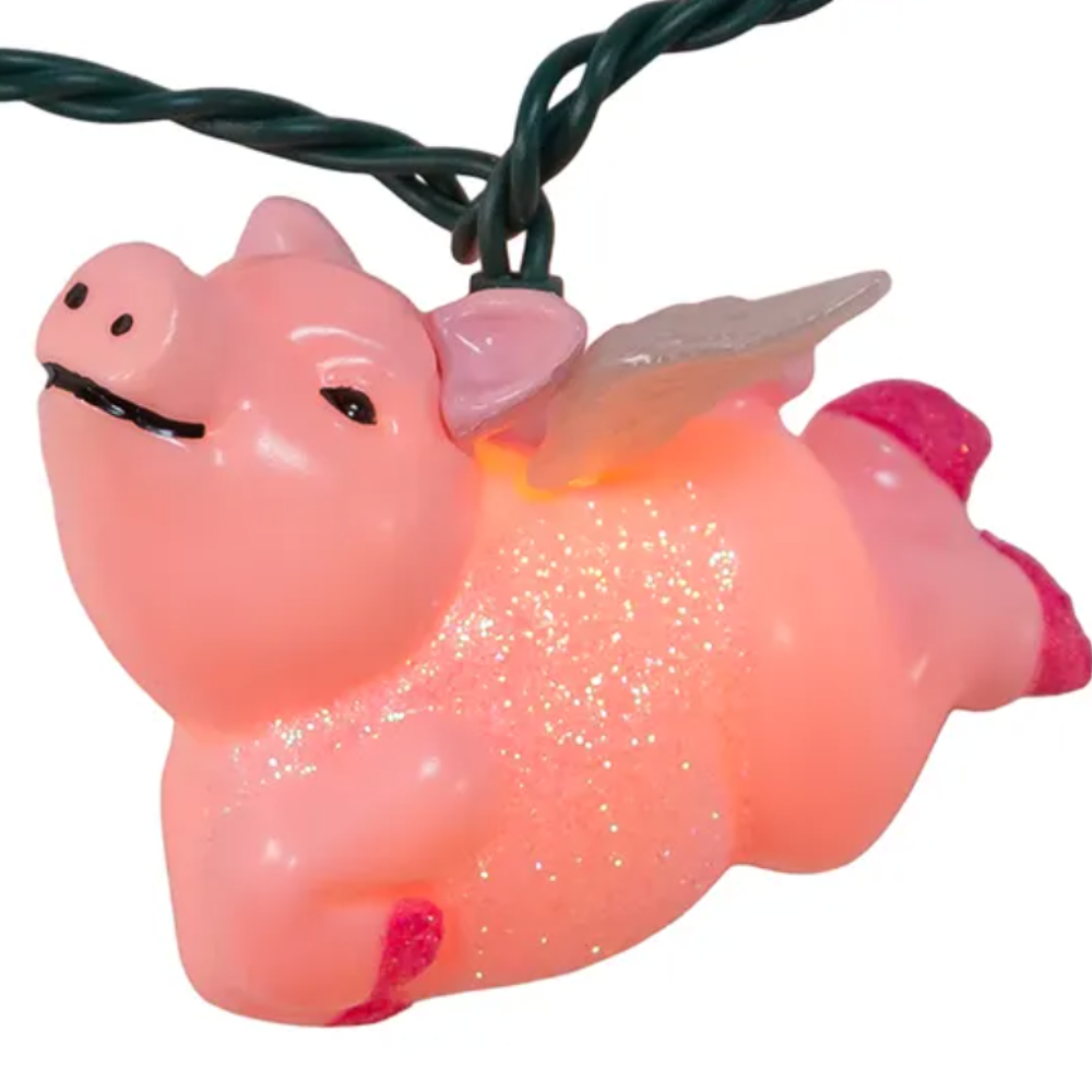 Flying Pig String Light Set Canada | RetroFestive.ca