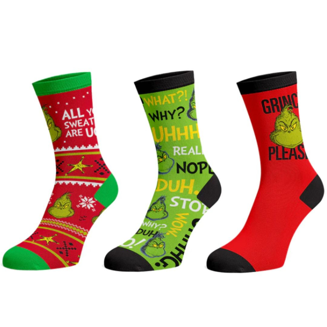 How the Grinch Stole Christmas 3-Pair Pack Socks Giftbox Canada ...