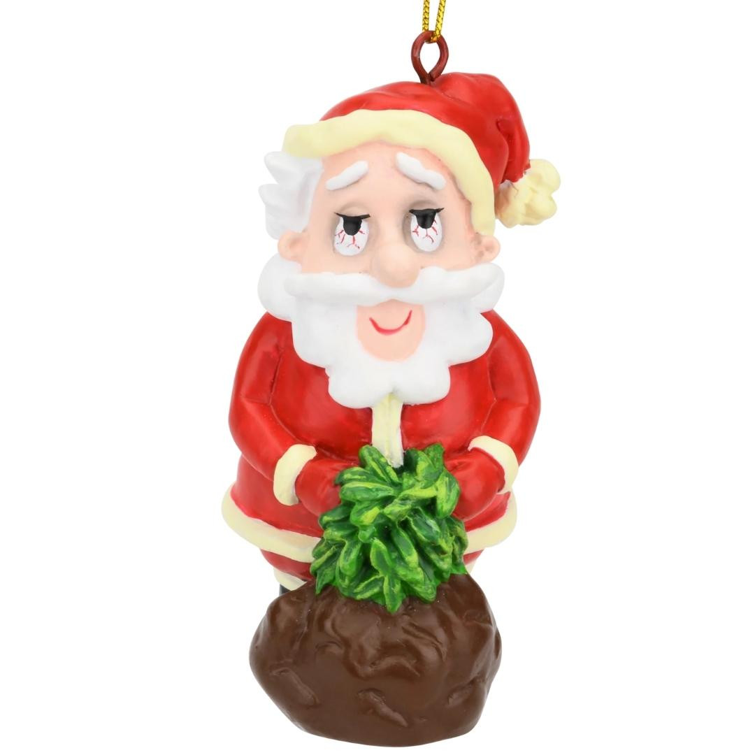 Chronic Claus Green Christmas Weed Ornament - RetroFestive.ca