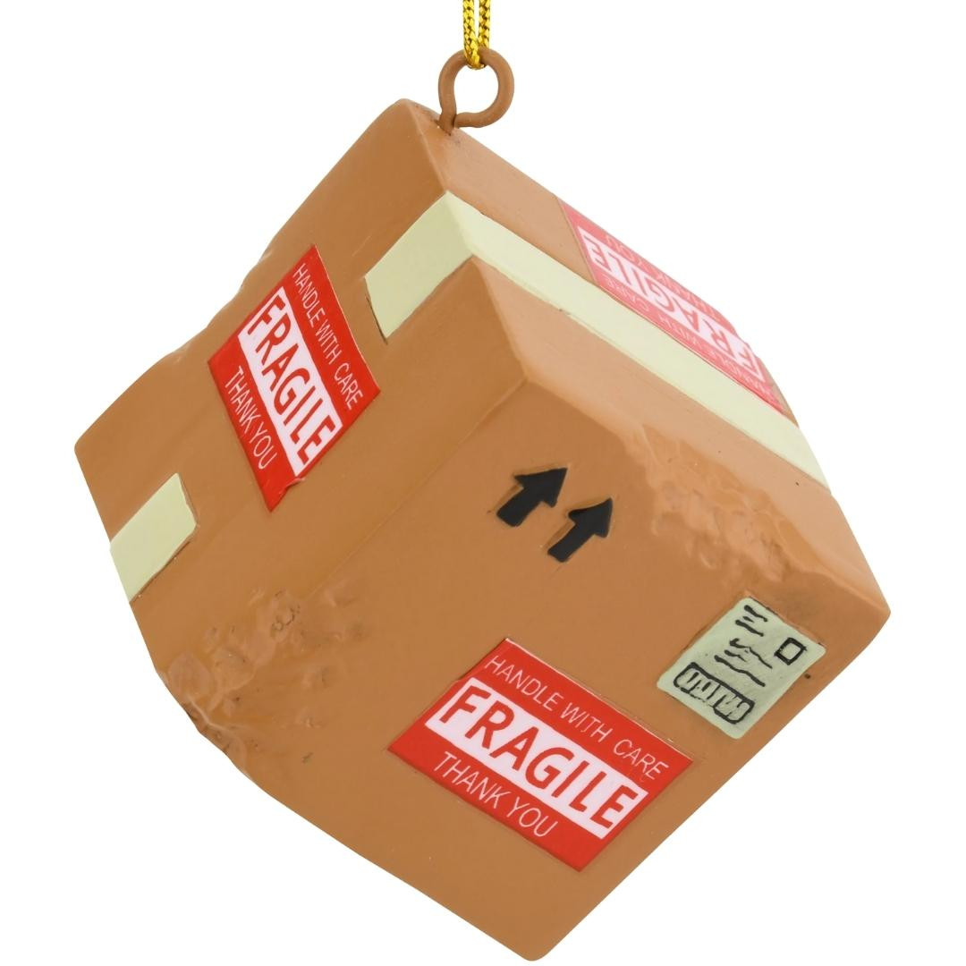 Online Shopper Damaged Delivery Package Ornament - RetroFestive.ca