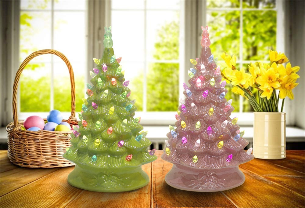 16-Inch Happy Easter Ceramic Tree with Bunny Topper Canada ...