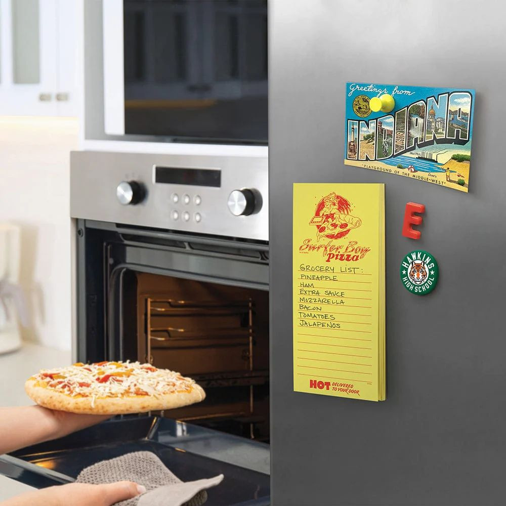 Stranger Things Surfer Boy Pizza Notepad - RetroFestive.ca