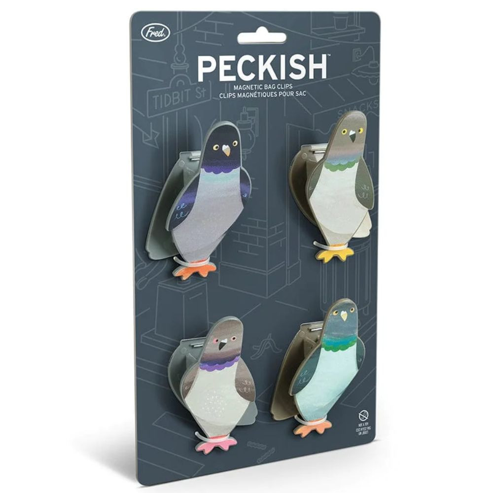 Peckish Pigeon Bag Clips - RetroFestive.ca