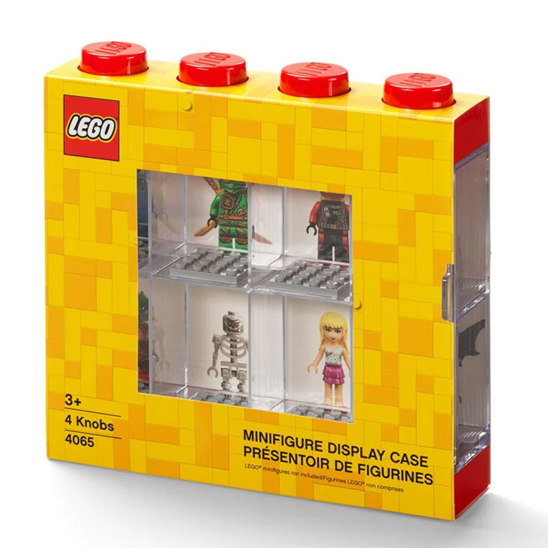 Lego 8 Mini Figure Display Case-Red - RetroFestive.ca