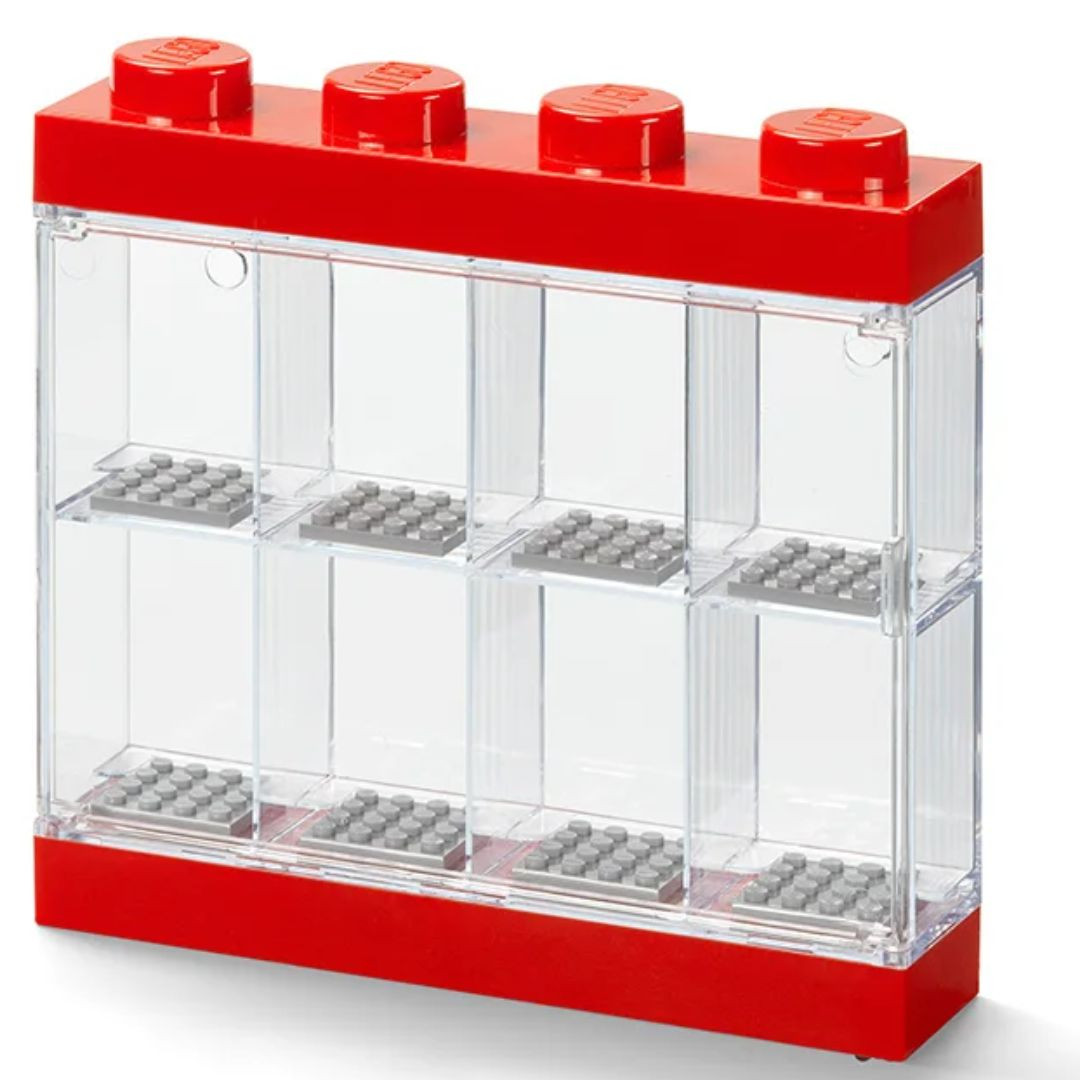 Lego 8 Mini Figure Display Case-Red - RetroFestive.ca