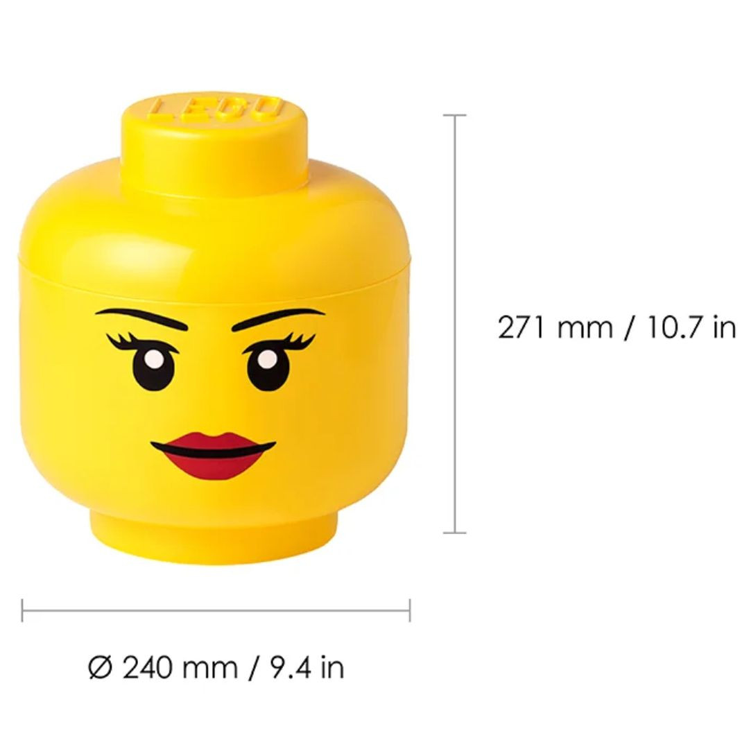 LEGO Storage Head - Large Girl - RetroFestive.ca