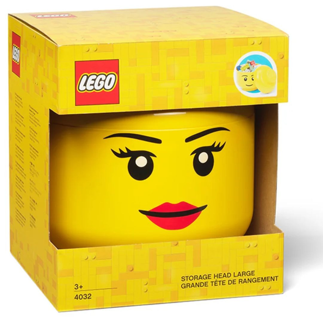 LEGO Storage Head - Large Girl - RetroFestive.ca