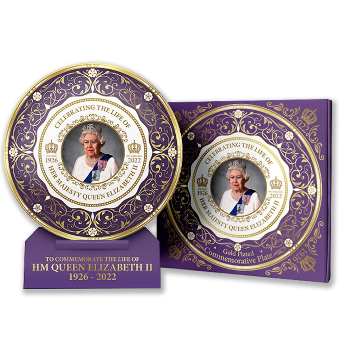 Queen Elizabeth II Commemorative Appetizer Plate in Gift Box ...