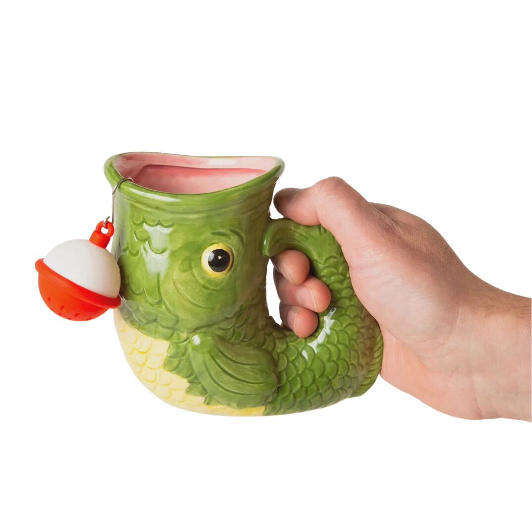Wide Mouth Bass Tea Mug with Infuser - RetroFestive.ca