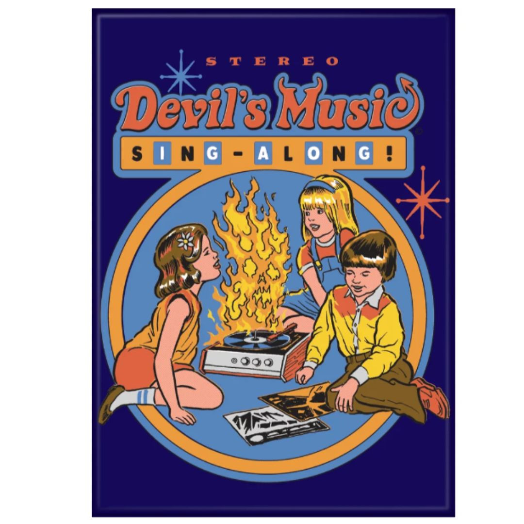 Steven Rhodes Devil's Music Sing-Along Fridge Magnet - RetroFestive.ca