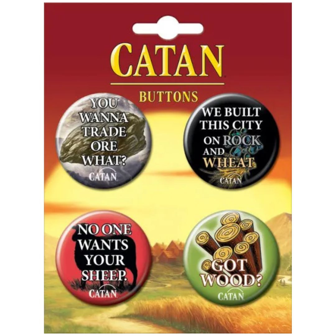 Catan Buttons - Set of 4 - RetroFestive.ca