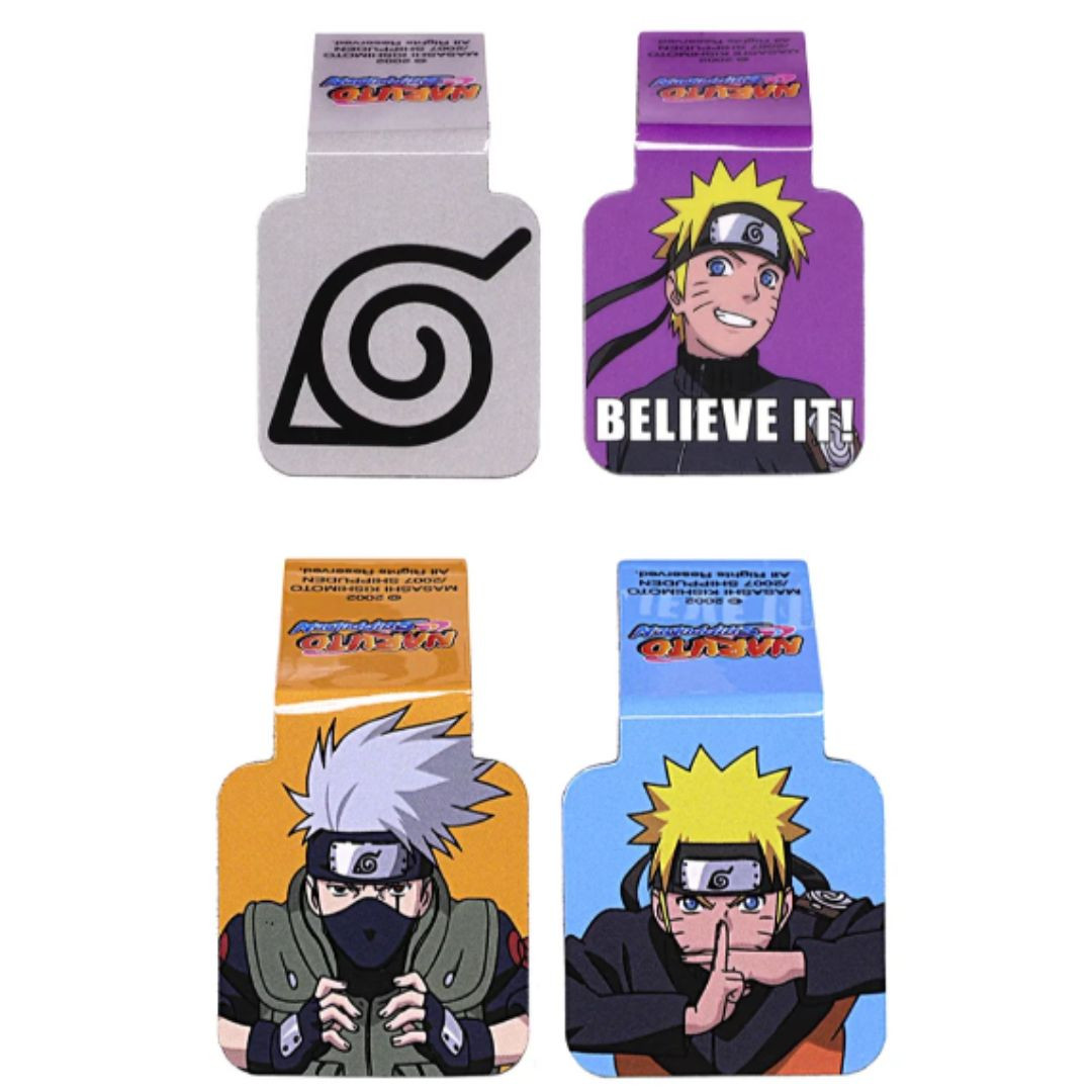 Naruto Magnetic Bookmarks Set of 4 - RetroFestive.ca