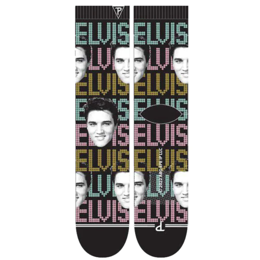 Elvis Faces Sublimated Crew Socks - RetroFestive.ca