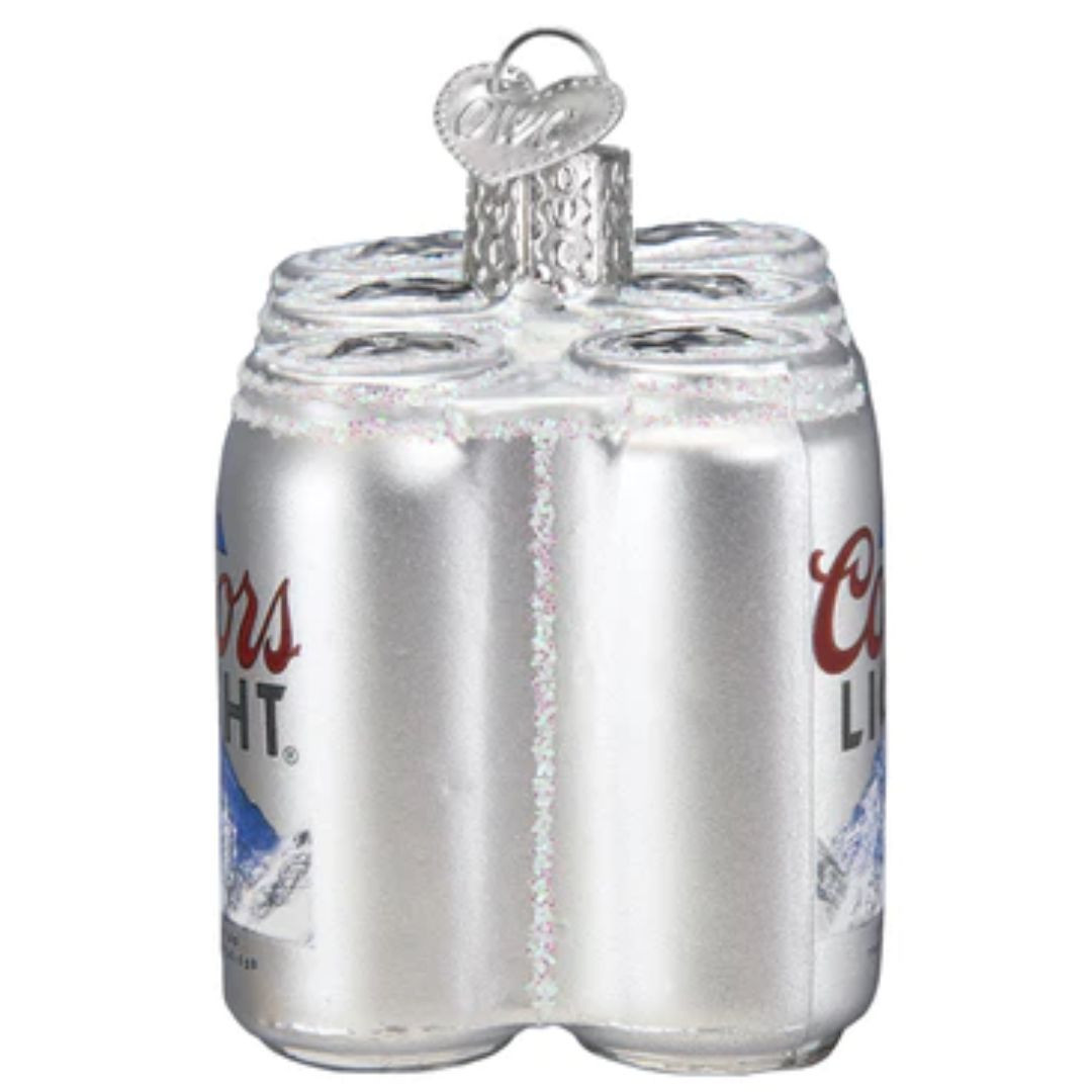 Coors Light Six Pack Glass Ornament by Old World Christmas ...