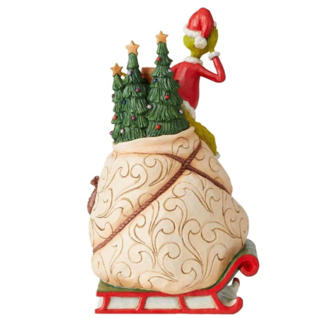 Grinch with Lighted Rotator Scene Figure by Jim Shore - RetroFestive.ca