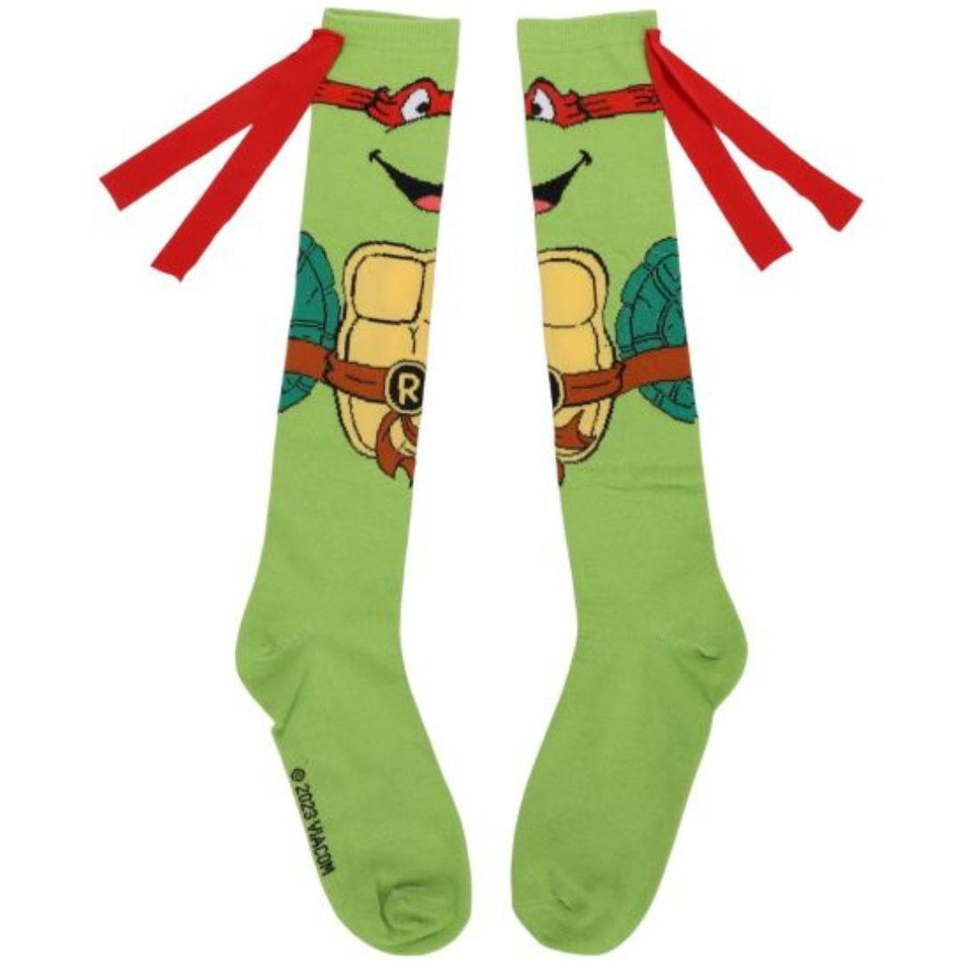 Teenage Mutant Ninja Turtles Raphael with Mask Knee High Socks by ...