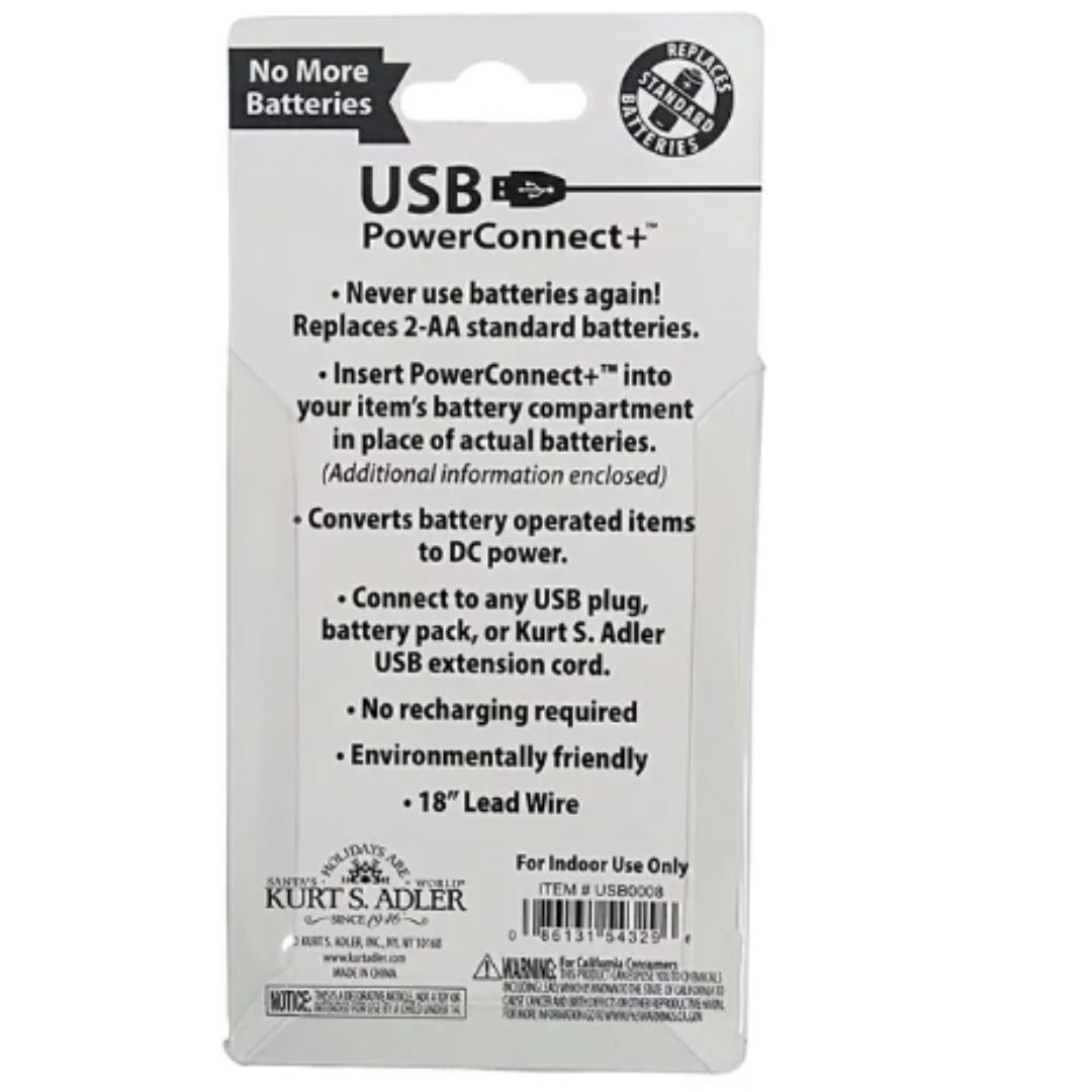 USB PowerConnect Converter Pack: Replaces 2 AA Batteries - RetroFestive.ca